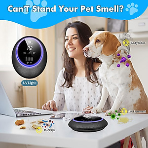 Advanced Cat Deodorizer for Litter Box, 99% Pets Odor Eliminator with 10000mAh Battery, Portable & Rechargeable Purifiers Deodorizer for Pets Litter Box Room Wardrobe Shoe Cabinet Toilet