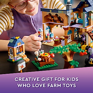 LEGO Friends Organic Farm House Set 41721 with Toy Horse, Stable, Tractor and Trailer Plus Animal Figures, for Kids, Girls and Boys Aged 7+