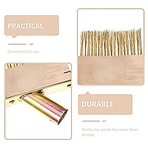HANABASS Grabber Tool 2pcs Steel Wire Brush Manual Weeders Garden Wire Brush Tools Weeding Tool Hand Tools