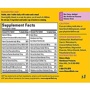 Nature Made Multi for Her 50+ Vitamin/Mineral Tablets 90 ea (Pack of 4)