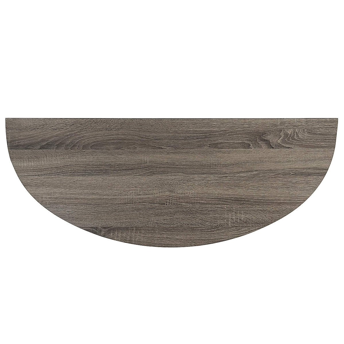 FINECASA Wooden Console Table, Half-Moon Entryway Table, Semicircle Narrow Side Table, Sofa Table for Living Room and Corridor, Foyer Table, Half Round Hallway Table, 43.4x17x30 Inches, Gray