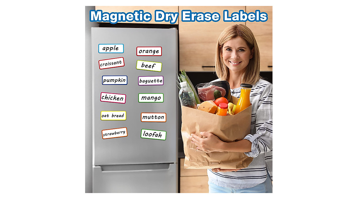 81-Piece Magnetic Dry Erase Labels for Whiteboards & More