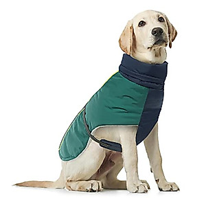 T'CHAQUE Warm Dog Jacket, Cold Weather Coat for Small Medium Large Dogs, Waterproof Reflective Turtleneck Dog Vest, Winter Fleece Dog Outfit with Leash Ring Windproof Adjustable Dog Apparel Clothes