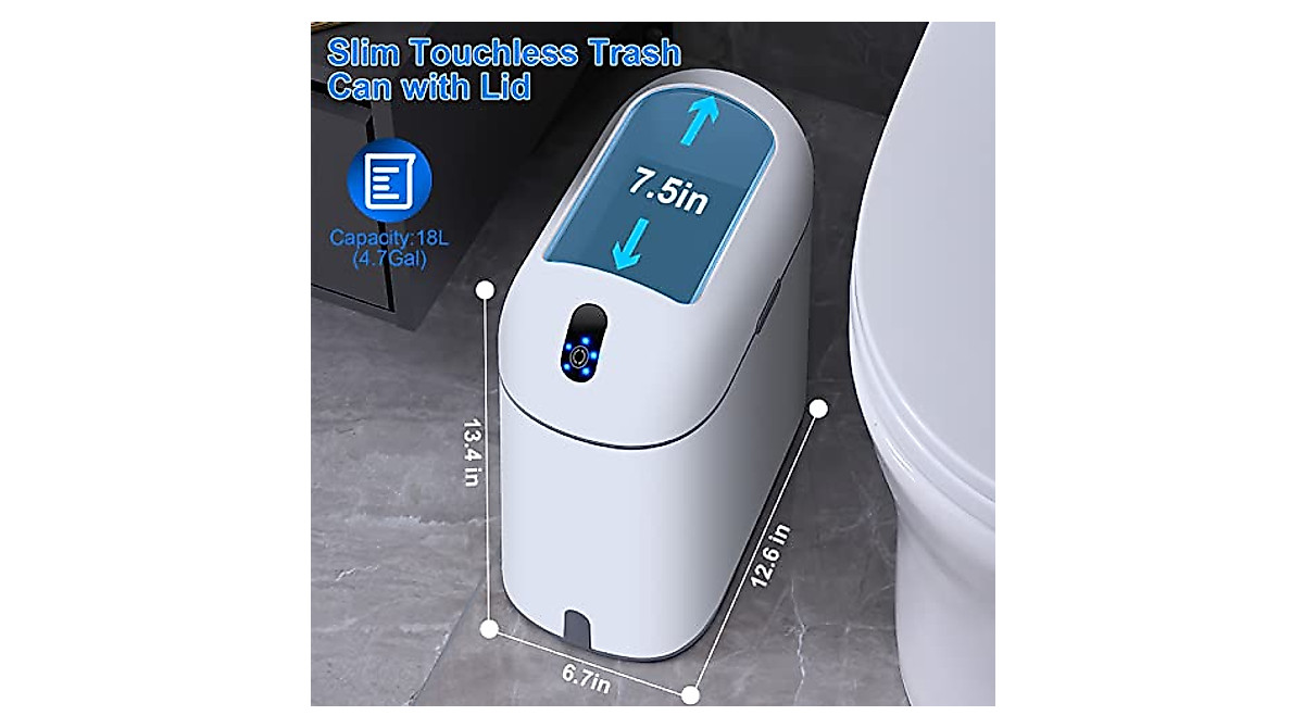TeqHome Touchless Trash Can – Smart & Modern Design