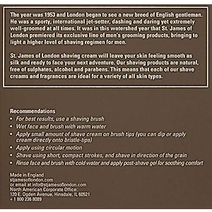 St James of London Cedarwood & Clarysage Shave Cream Jar, 5.07oz