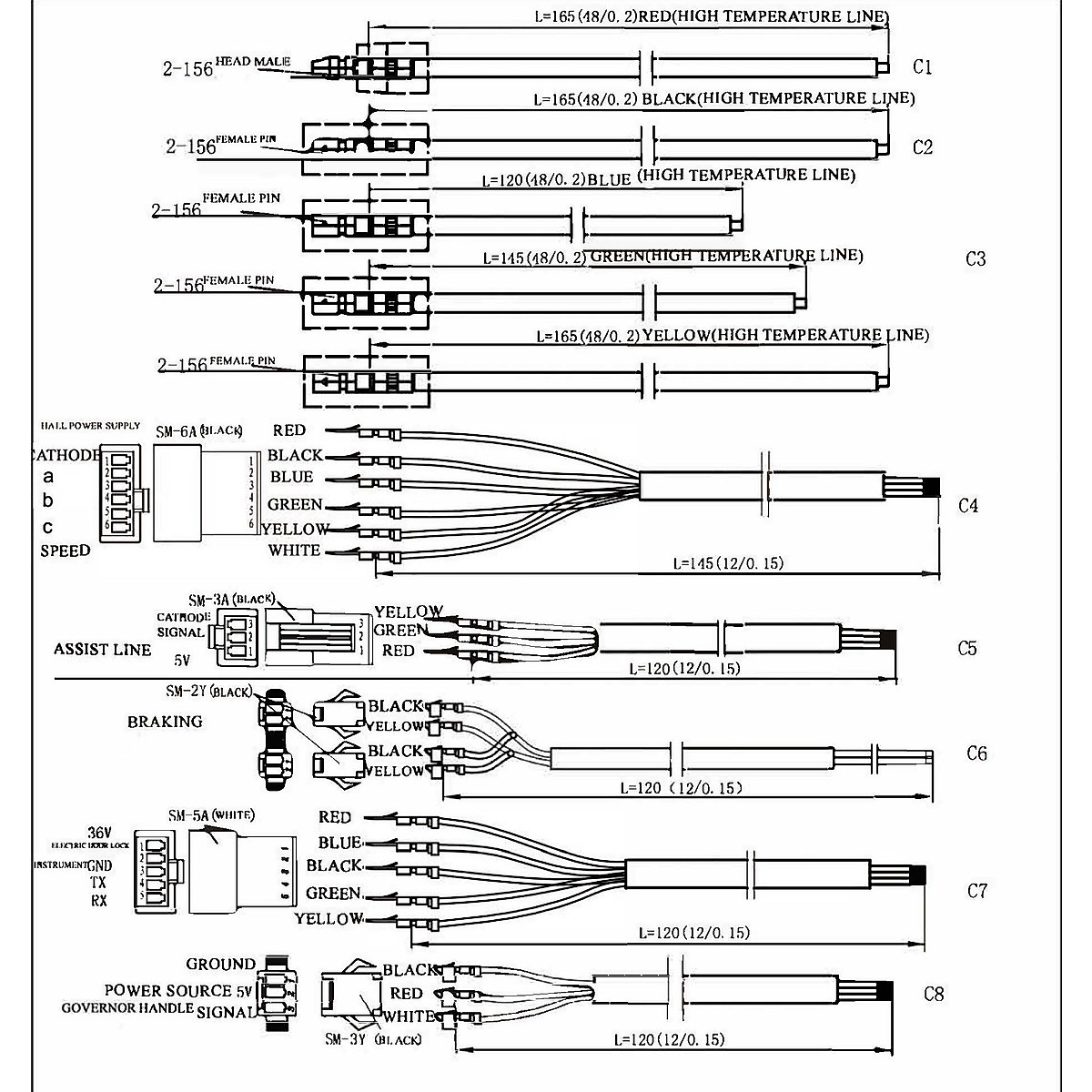 NBPOWER 36V/48V 1000W 26A Brushless DC Motor Controller Ebike Controller +KT-LCD8H Color Display One Set，Used for 1000W Ebike Kit.