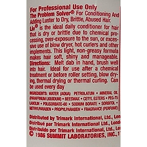 [SUMMIT] LIV CREME HAIRDRESSING AND CONDITIONER 15 OZ, 425 g