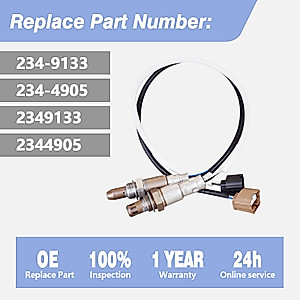 2PCS Oxygen O2 Sensor Upstream Downstream 234-9133 234-4905 Fits for 2013-2015 Nissan Altima 2017-2018 Nissan Versa Replace 22693-3TA0A 211500-7600