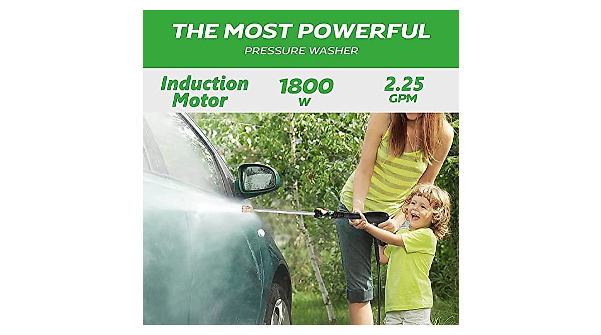 Homdox 1800W Electric Pressure Washer - Powerful & Versatile 3500PSI