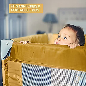 Juniper Dreams Mini Crib Mattress | 2-Stage Dual Firmness | Infant and Toddler Bed Mattress | Hypoallergenic and Water-Repellent | Greenguard Gold Certified Baby Bed Mattress for Cribs
