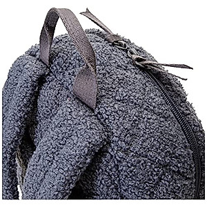 Vera Bradley Women's Teddy Fleece Sherpa Small Backpack, Thunder Blue, One Size