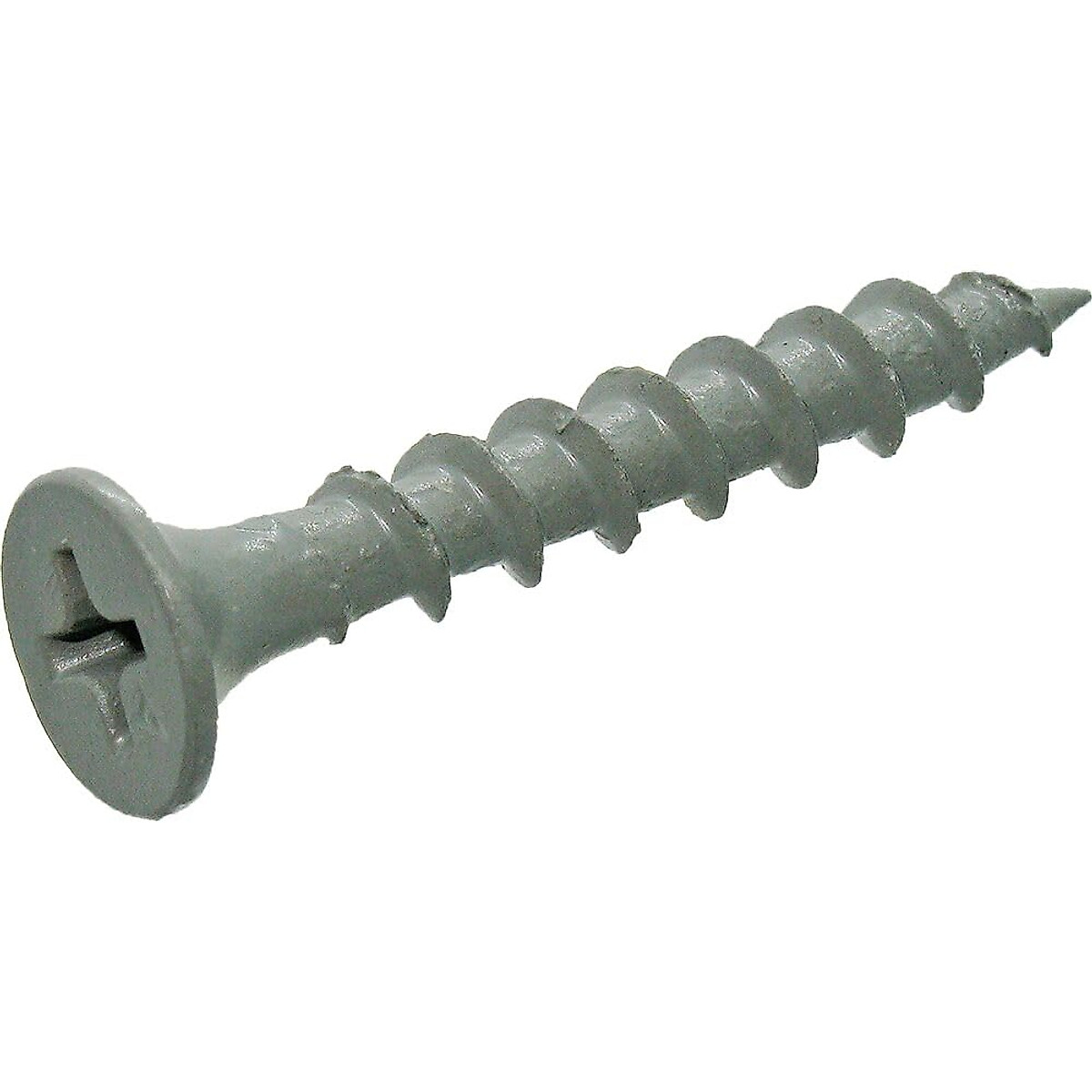 Grip-Rite PTN114S1 PG10 Polymer Coated #6 x 1-1/4" Coarse Thread Deck Screw, Gray, 1lb Box