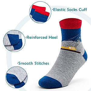 Moon Tree Little Boys Wool Socks Kids Warm Socks Winter Thermal Crew Socks 6 Pack 3-5 Years