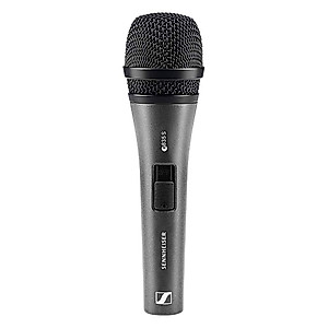 Sennheiser E835-S Dynamic Cardioid Vocal Microphone (on/off switch) with Tripod Mic Stand & XLR-XLR Cable Bundle