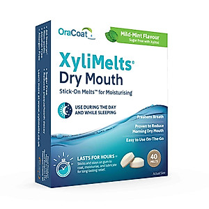 OraCoat XyliMelts Mild Mint for Dry Mouth, 40-Count, 7-40-UK