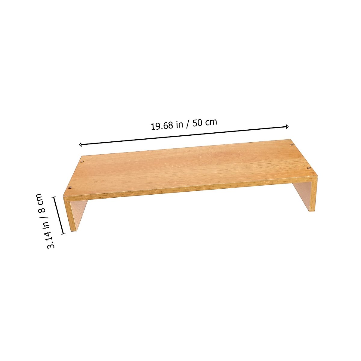 Gatuida Monitor Stand Monitor Height Raiser Bamboo Computer Monitor Riser Adjustable Computer Stand Desk Laptop Mount Desk Riser Shelf Computer Riser Stand Monitor Shelf Wooden Desktop