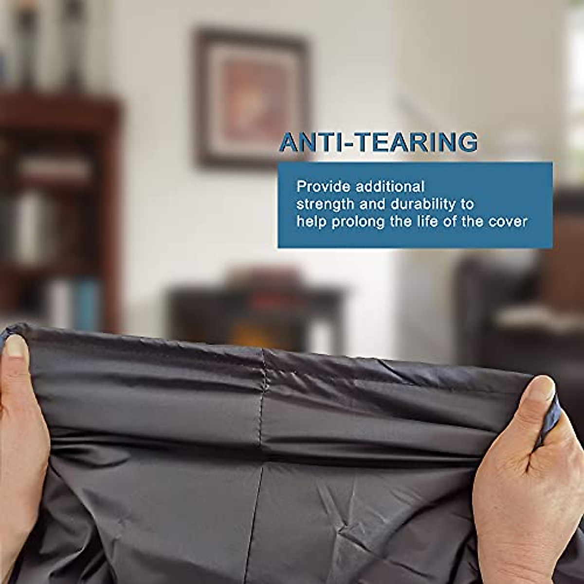 WHAIYIJIA Fan Cover, Outdoor Indoor Wall Mounted Fan Waterproof Dust Cover for 18-20 Inch Industrial Wall Fan（black）