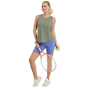 JOYSPELS Ice Silk Workout Tank Tops for Women Cool-Dry Sleeveless Loose Fit Yoga Shirts Athletic