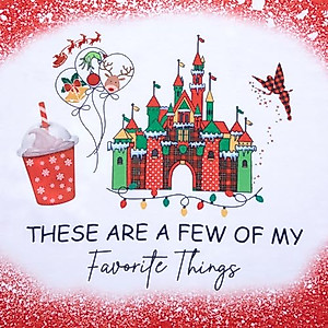 Women Magical Christmas T Shirt Merry Christmas Shirt Xmas Magic Kingdom Shirts Magic Castle Holiday Short Sleeve Top Tee Red