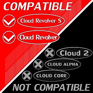 Cloud Revolver Upgrade Ear Pads for Cloud Revolver / Revolver S Headset I Thicker Enhanced Memory Foam - More Comfort by DIMOST