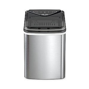 Ice Maker Machine for Countertop, 9 Ice Cubes Ready in 6 Minutes, 26lbs in 24Hrs Portable Ice Maker Machine Self-Cleaning, 2 Sizes of Bullet-Shaped Ice for Home Kitchen Office Bar Party