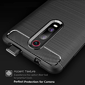 CruzerLite Case Compatible with Xiaomi Mi 9T Case, Compatible with Xiaomi Mi 9T Pro Case, Back Cover Anti-Scratch Shock Absorption Case for Xiaomi Mi 9T /9T Pro (Black)