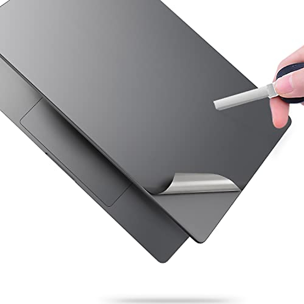 VFENG Premium 6-in-1 3M Protective Skin Decals for 2021~2023+ MacBook Pro 14.2-inch 14" M1 M2 M3(Model: A2442/A2779/A2992/A2918) with 2 Pack Screen Protector-Gray