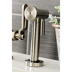 Kingston Brass KS2338KL Whitaker Bridge Kitchen Faucet, Brushed Nickel
