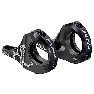 Funn RSX Mountain Bike Direct Mount Bike Stem with 31.8mm Bar Clamp, 2 Pieces Lightweight Split Design for Dual Crown Forks, Adjustable Extension 45-50mm with 30mm Rise (Black)