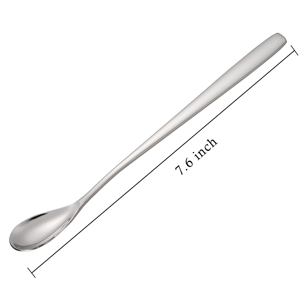 Iced Tea Spoons Set of 6 Stainless Steel Coffee Stirring Spoons Cocktail stir sticks Spoons Ice Cream Spoons with Long Handle