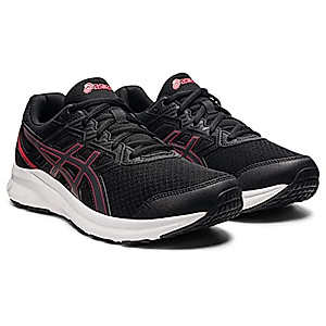 ASICS Men's Jolt 3 Running Shoes, 9.5, Black/Electric RED