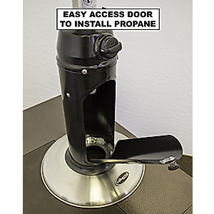 Hiland HLDS032-B Portable Table Top Patio Heater, 11,000 BTU, Use 1lb or 20Lb Propane Tank, Stainless Finish