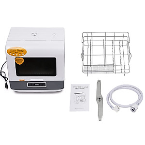 Portable Countertop Dishwasher, 4 Washing Programs,Air-dry Function,Automatic Dishwasher Deep Heating Cleaning Machine for Small Apartments, Dorms and RVs (Style3)