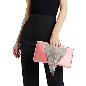 Giuseppe Zanotti, Josiane Crystal Clutches, One Size, Hot Pink