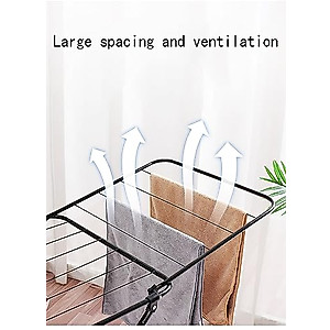 GAENZA Floor-to-Ceiling Folding Clothes Rack Clothes Drying Rack Indoor Balcony Airfoil Simple Household Towel Drying Quilt Pole Outdoor Clothes Rack