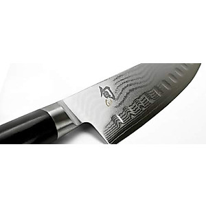 Shun Classic Left-Handed 7-Inch Stainless-Steel Santoku with Scallops