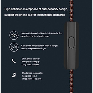 in-Ear Monitor Headphones,KZ ZS10 Five Drivers High Resolution Earphones/Earbuds with Detachable Cable (Black with Mic)