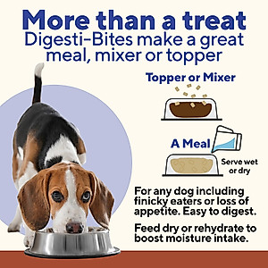 Dave's Pet Food Digesti-Bites Easy to Digest Freeze Dried Chicken Dog Treats with Pumpkin Fiber & Probiotics, Complete & Balanced Nutritious, Freeze Dried Dog Food Topper, USA Made (12 oz)