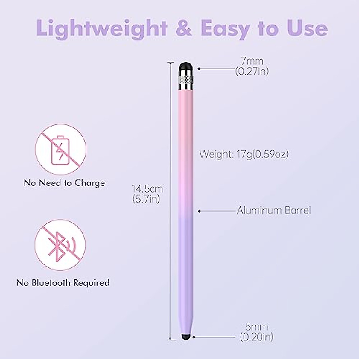 Stylus Pens for Touch Screens - StylusHome 5 Pack Stylus Pens, 2-in-1 High Sensitivity Capacitive Stylus with 10 Extra Tips for iPad iPhone Tablets Samsung Galaxy All Universal Touchscreen Devices