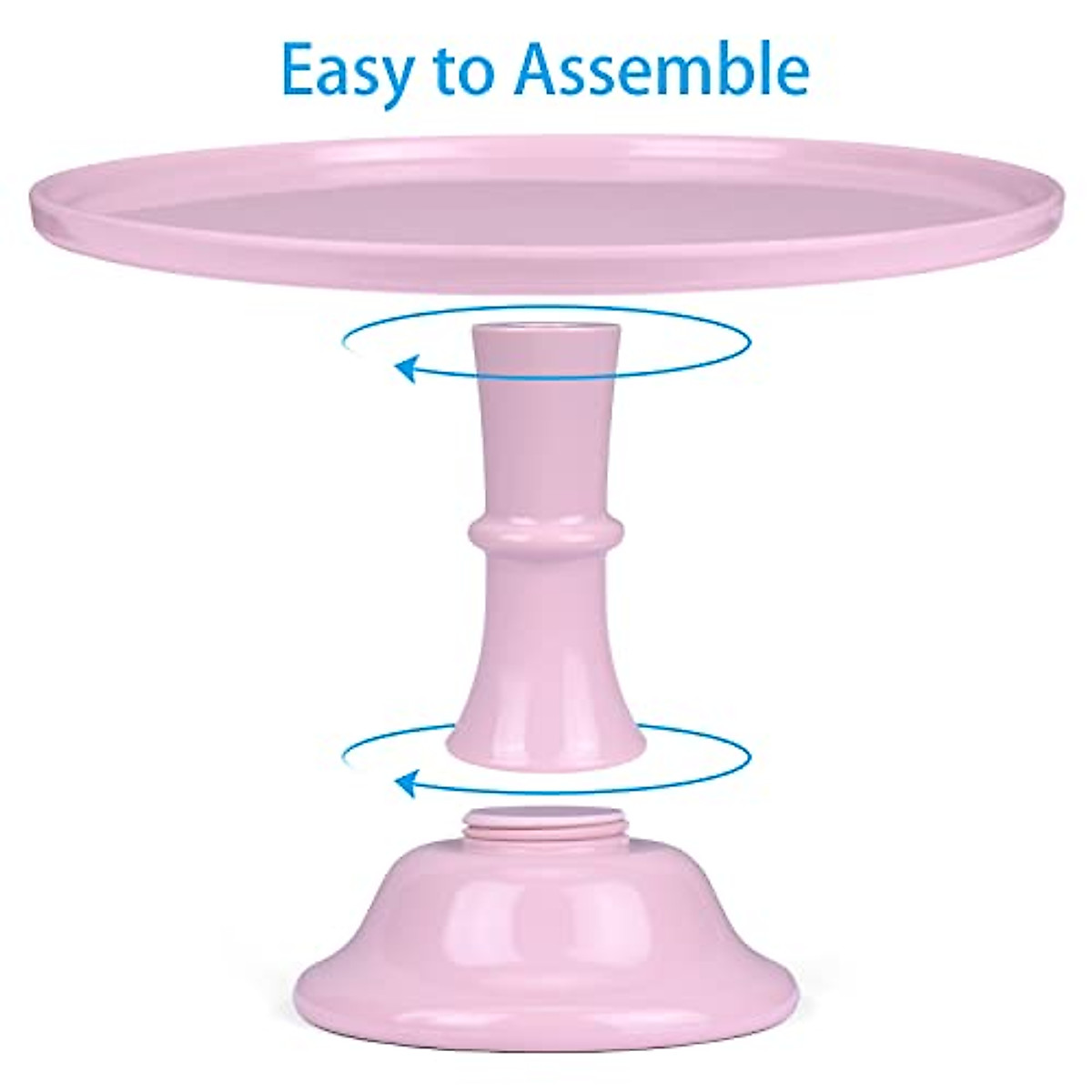 KLASKWARE Round Cake Stand 11" Melamine Cake Display Stand Dessert Cupcake Display Tray for Graduation,Wedding,Birthday,Party,Baby Shower,Anniversary,Ceremony,Christmas