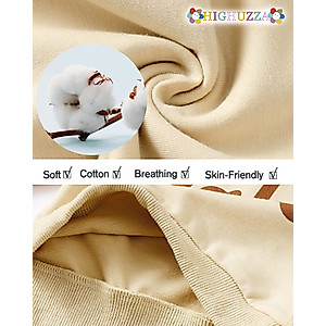 HIGHUZZA 12-18 month girl clothes baby girl clothes toddler girl clothes newborn infant babies fall outfits winter girls sweatshirt baby girls' clothing baby pant set 2 pcs Khaki