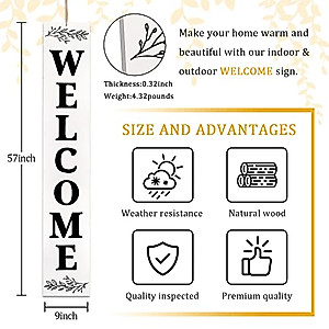 4.75 Ft Welcome Sign for Front Door-Vertical Welcome Home Sign -Yard Porch Sign for Front Door Decorations and Best House Warming Gifts