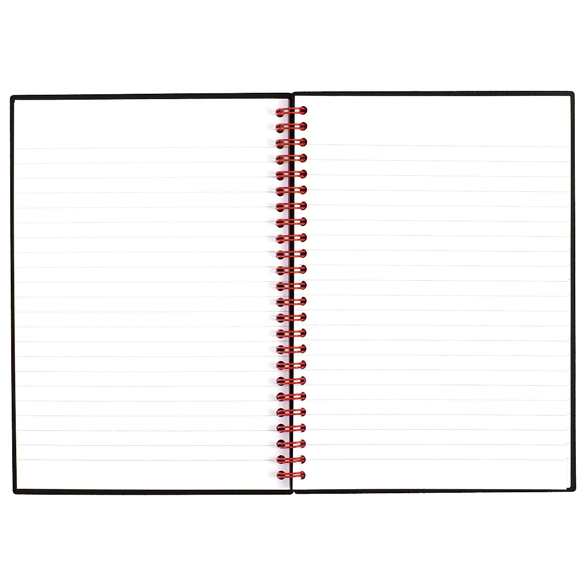 Black n' Red Twin Spiral Poly Cover Notebook, Medium, Black, 70 Ruled Sheets, Pack of 1 (C67009)