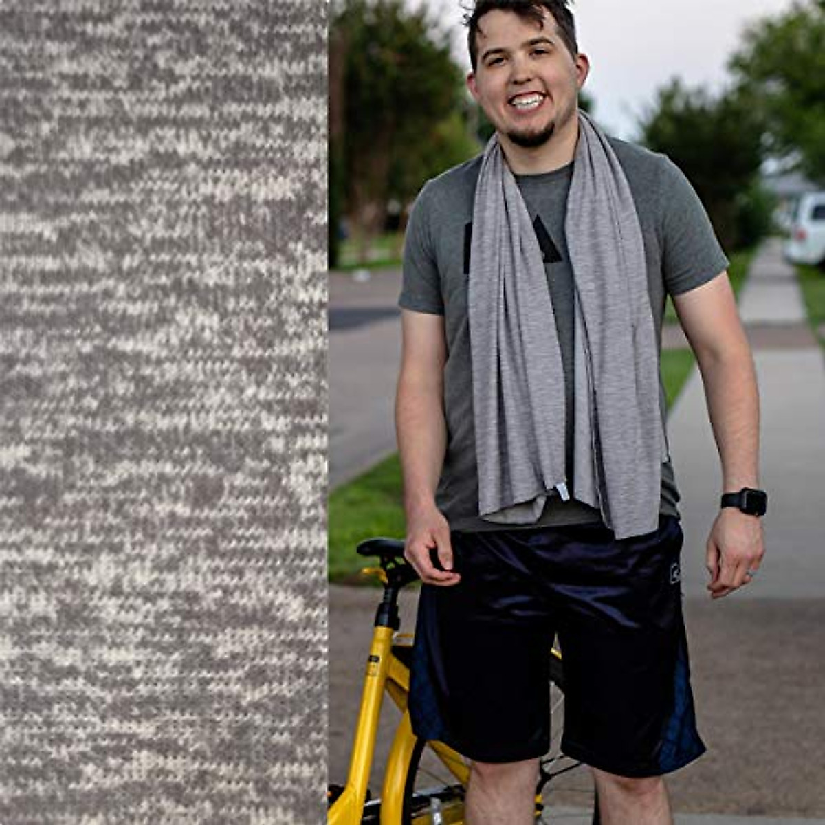 Luv Bug UPF Pool/Beach Towel, Sunscreen Towel, UV Protection, UPF 50+, Sand Free, Absorbent, & Quick Drying for Swimming, Beaches, Camping, & Travel (28.5" x 58.5", Grey)