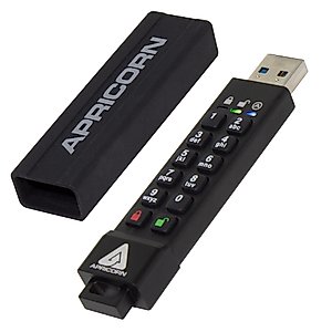 Apricorn Aegis Secure Key 3Z 8GB 256-bit AES XTS Hardware Encrypted FIPS 140-2 Level 3 Validated Secure USB 3.0 Flash Drive (ASK3Z-8GB)