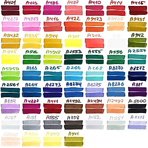ARTEZA Alcohol Markers Set of 60 Colors, EverBlend Dual Tip Markers for Artists in 72-Slot Art Case, Fine and Broad Chisel Nib