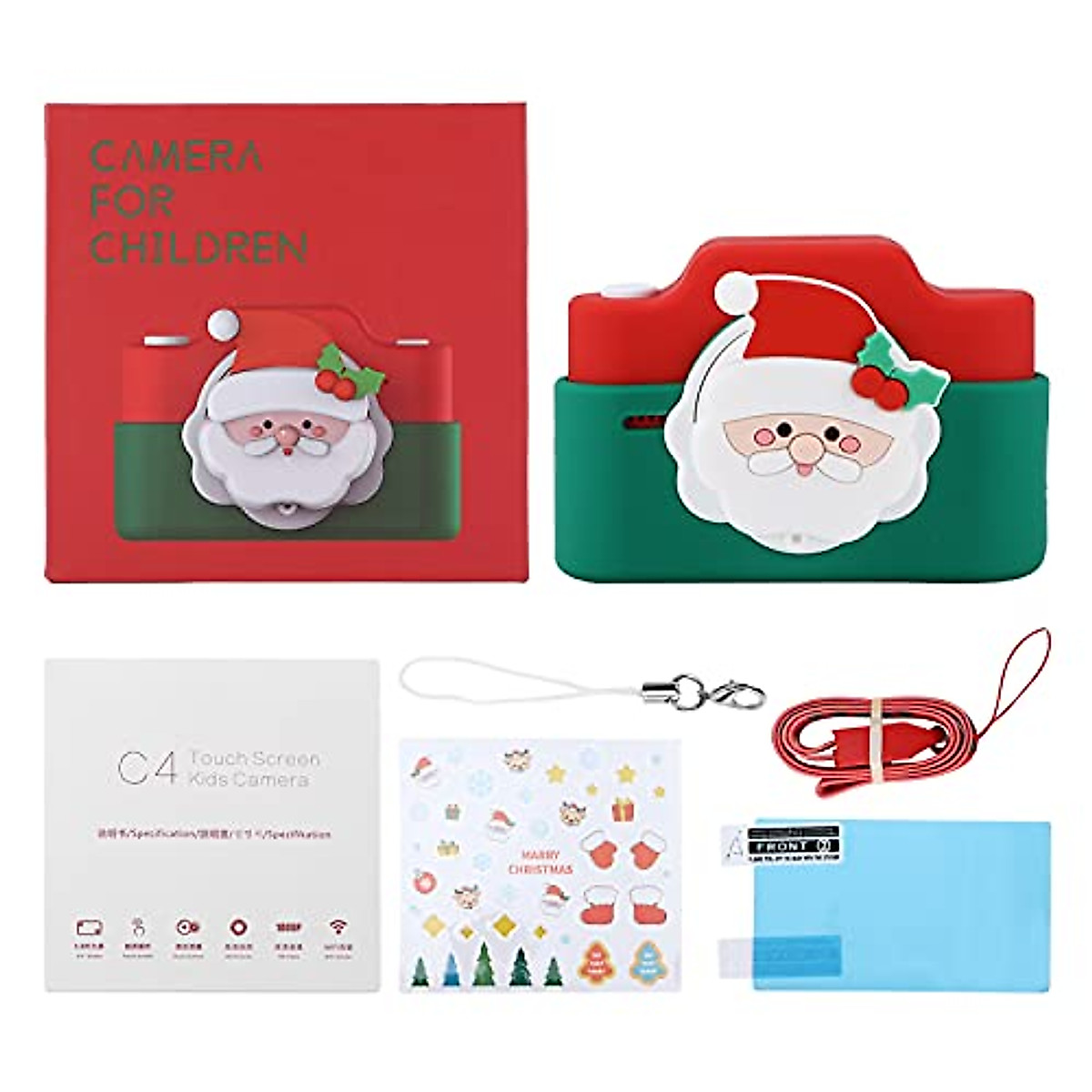 Kids Digital Camera, Touch Screen Operation Touch Screen Camera Big Screen One Key Smartly Operate for Outdoor for Travel for Kids