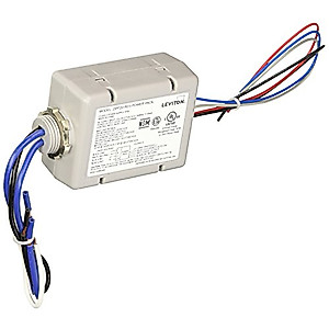 Leviton OPP20-RD3 20-Amp Super Duty Power Pack for Occupancy Sensors, Basic with Auto-On and Photocell Input, Gray