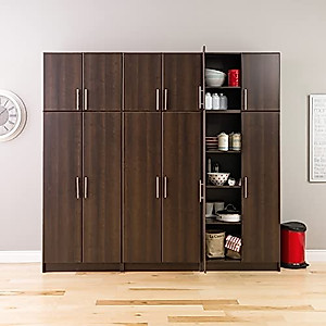 Prepac Elite 2 Door Standing Storage Cabinet, 16" D x 32" W x 65" H, Espresso