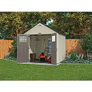 Suncast 8' x 7' Heavy-Duty Resin Tremont Storage Shed, Cream